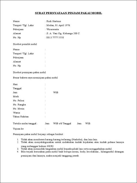 Contoh Surat Perjanjian Tambang Surat Permohonan Desain Contoh Porn