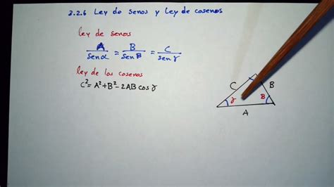 3 2 6 Ley De Senos Y Cosenos YouTube