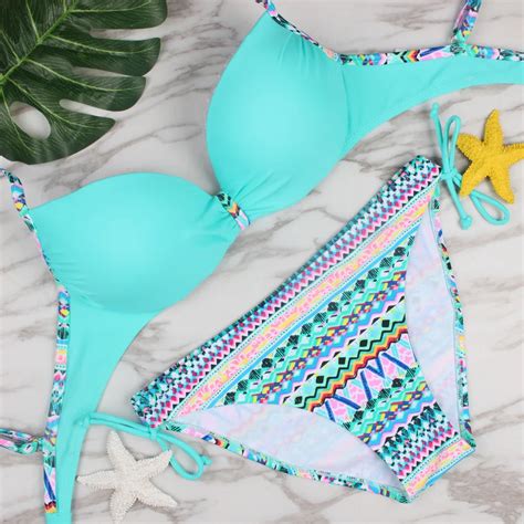 Aliexpress Buy Bikini 2018 Swimwear Women Halter Vintage Bathing