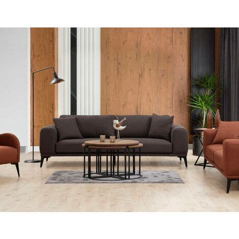 Canapé 3 places convertible Bilo Velours Gris foncé
