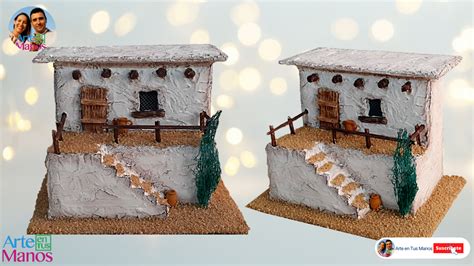 Casas Fáciles Con Cartón Para Pesebres Belenes Con Arte en Tus Manos