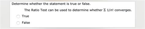 Solved Determine Whether The Statement Is True Or False The Chegg