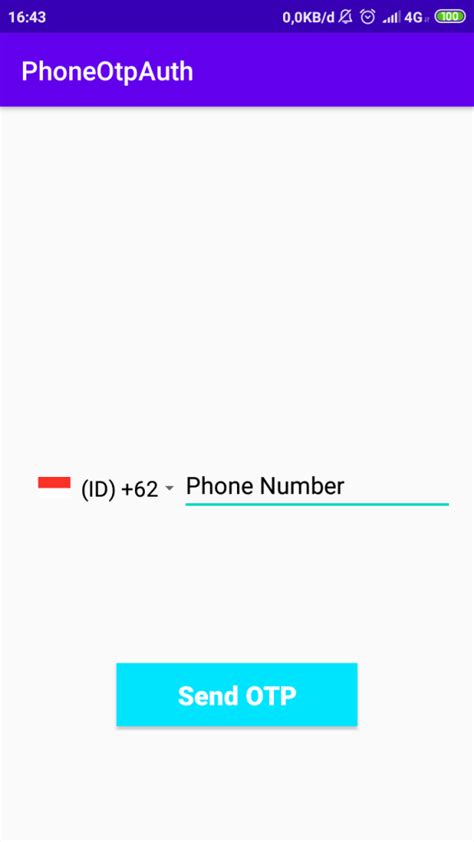 membuat otp one time password untuk verifikasi nomor telepon menggunakan firebase dev