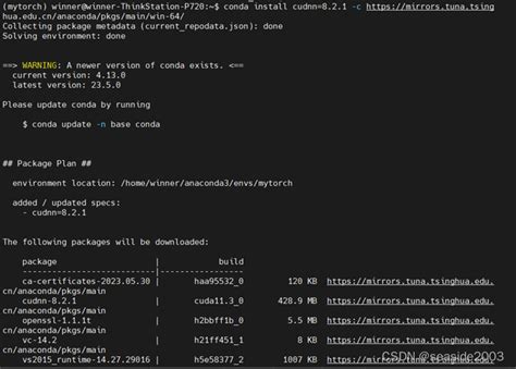 conda环境中配置cuda cudnn pytorch深度学习环境 conda虚拟环境安装cuda csdn博客