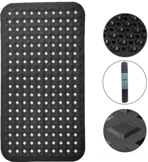 HSXL The Original Antislip Douchemat Badmat Zwart Met Zuignappen