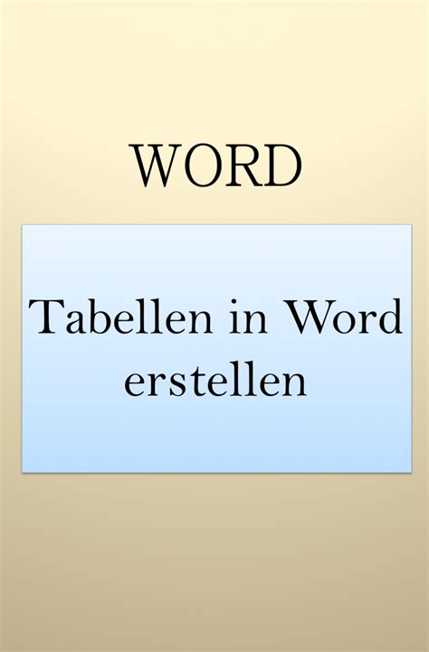 Eine Word Tabelle Erstellen Und Formatieren Artofit