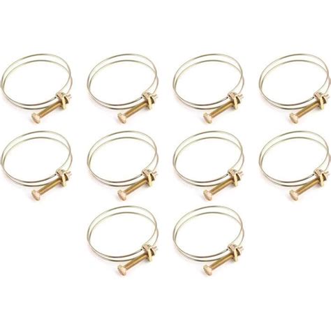 Lot De 10 Colliers De Serrage À Double Fil Réglables Avec Vis Et