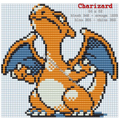 Charizard X Perler Beads