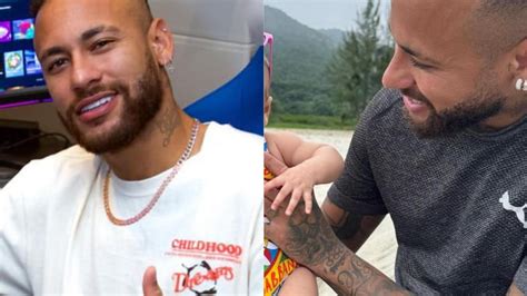 Neymar Derrete A Web Ao Curtir Dia Na Praia A Filha Mavie