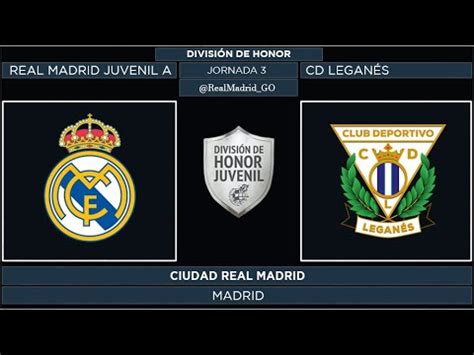 Real Madrid Juvenil A CD Leganés División de Honor Juvenil 2022 23