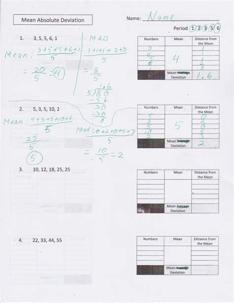 Variance And Standard Deviation Worksheet