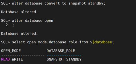 DGDataGuard角色转换SwitchoverFailover及snapshot ORACLE 极客文档