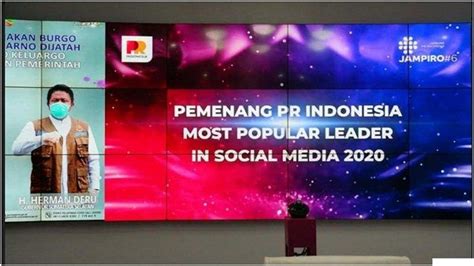 Gubernur Sumsel H Herman Deru Raih Penghargaan Pemimpin Paling Populer