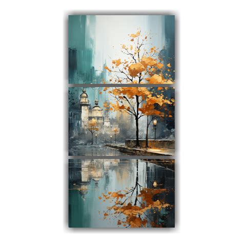 Cuadros Abstractos De árboles En Plata Y Oro Con Decoración DecoCuadros