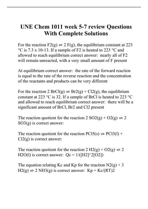 une chem 1011 week 5 7 review questions with complete solutions chem 1011 stuvia us