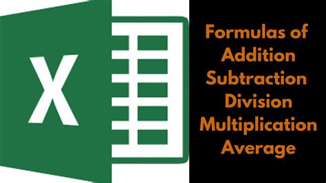 learn addition subtraction division and multiplication formulas i apply count formula in excel