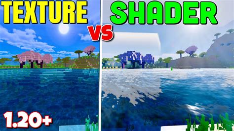Minecraft Bedrock Shader Vs Shader Difference Between Texture
