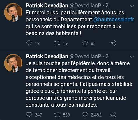 Infos Françaises on Twitter PANDÉMIE Patrick Devejian ancien