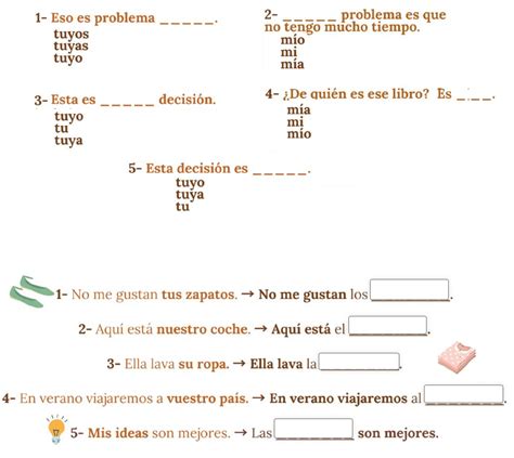 Comunicaci N Pronombre Posesivo Ficha Interactiva Topworksheets The