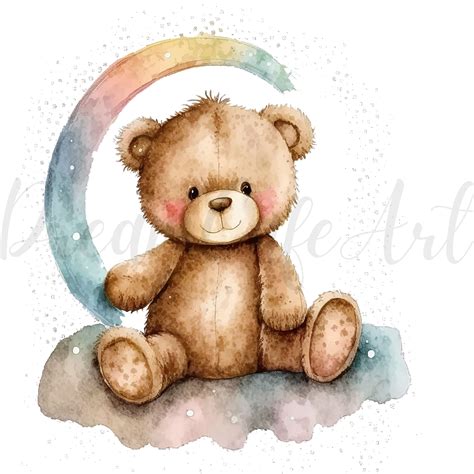 6 Teddy Bear Clipart Jpgs High Quality Digital Planner Etsy UK