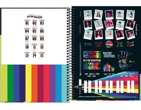 Cuaderno Tapa Dura Espiral Now United 160 Hojas 10 Materias Tilibra