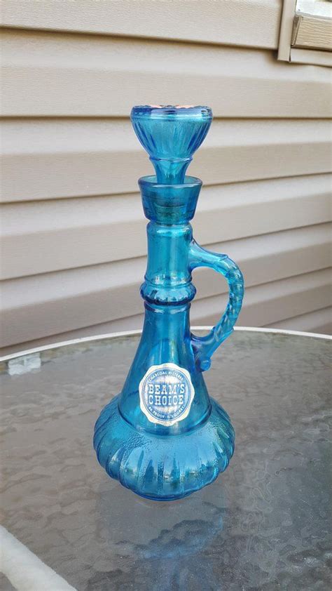 Vintage Blue Jim Beam Genie Bottle Handled Etsy Genie Bottle Blue