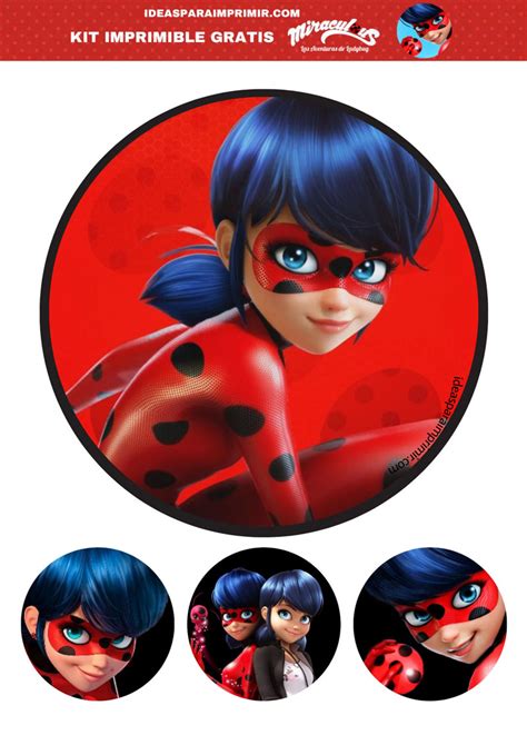 KIT de cumpleaños de MIRACULOUS LADYBUG imprimible GRATIS Incluye