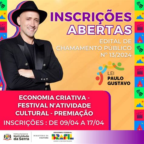 Inscrições para Edital de Chamamento Publico nº13 2024 Natividade da