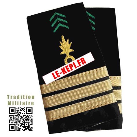 Fourreaux d épaule Capitaine Légion Or broderie main cannetille