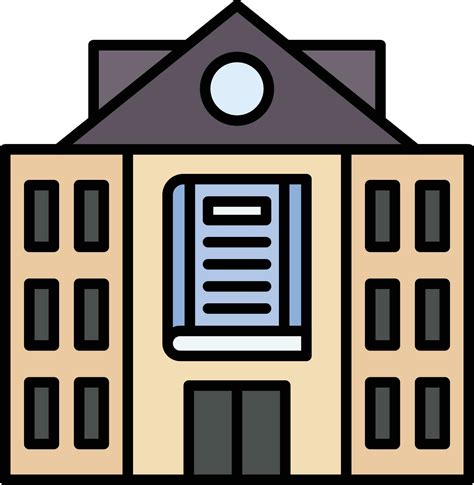 Library Building Vector Icon 30381986 Vector Art At Vecteezy