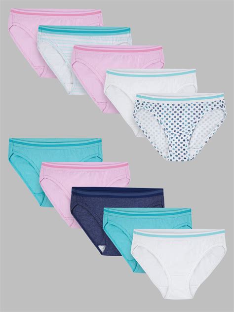 Womens Cotton Bikini Panty Assorted 10 Pack