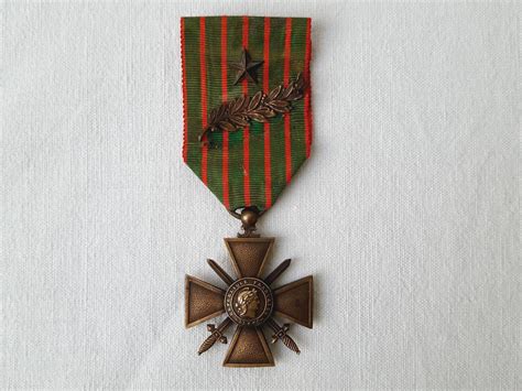 M Daille Croix De Guerre Palme Et Citation Etsy Croix