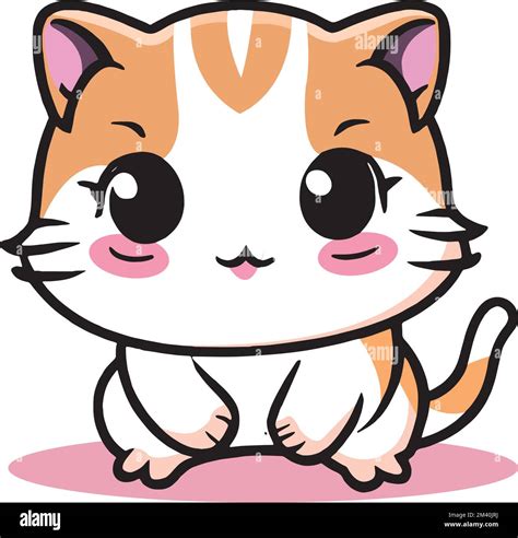 Premium Vector Cute Cat Illustration Cat Kawaii Chibi Vector Drawing