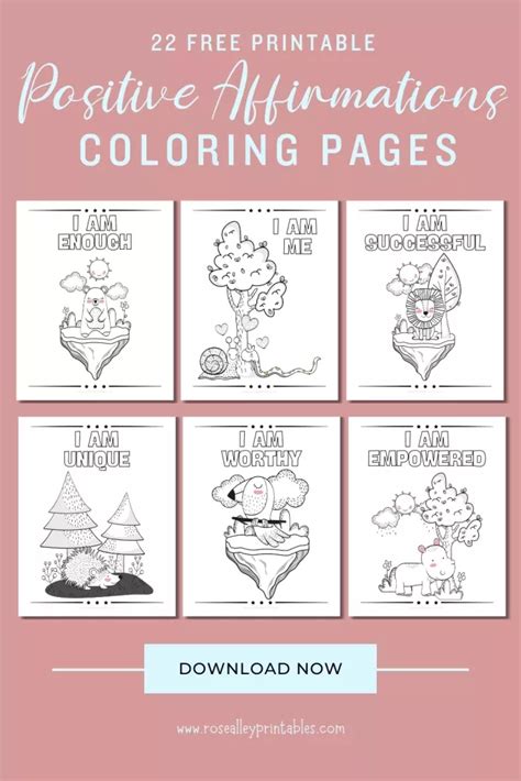 Mom Blogs Positive Affirmations Free Printables Coloring Pages