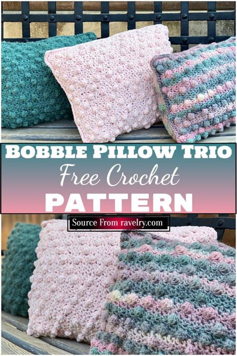 18 Free Crochet Bobble Pillow Patterns