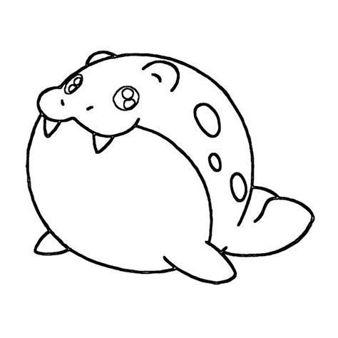 Spheal Coloring Page Print IdeaShortcut
