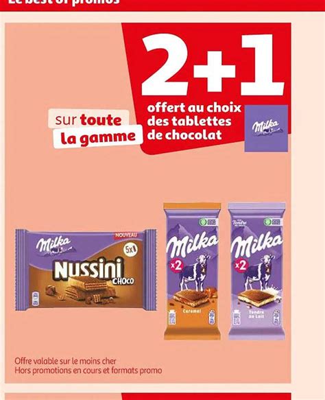 Promo La Gamme Des Tablettes De Chocolat Milka Chez Auchan Icatalogue Fr