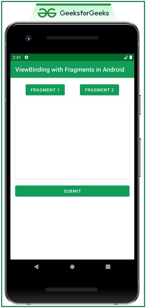 view binding with fragments in android jetpack geeksforgeeks