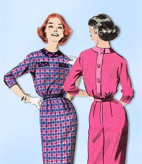 S Original Vintage Butterick Pattern Uncut Misses Easy Dress