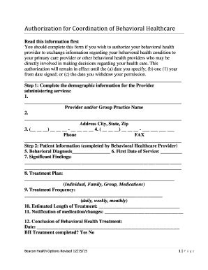 Fillable Online Beacon Health Options Provider Online Services Forms