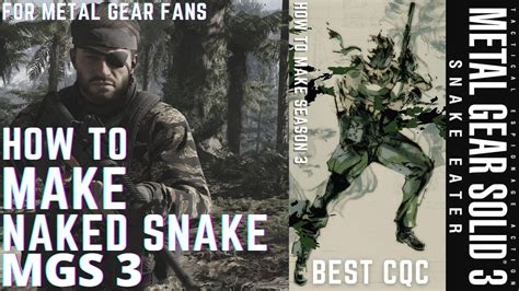 How To Make Naked Snake Part Ghost Recon Breakpoint Youtube