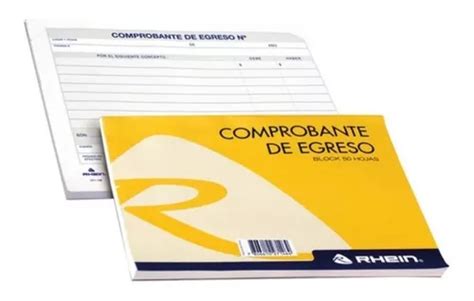 Blok Comprobante De Egreso 50hojas Cuotas sin interés