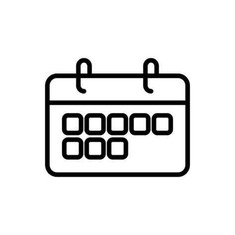 Vector de símbolo de signo de calendario Vector Premium