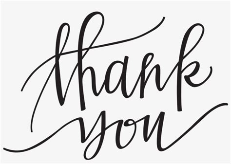 Thank You Calligraphy Mr And Mrs Standard Thank You Black Png Image