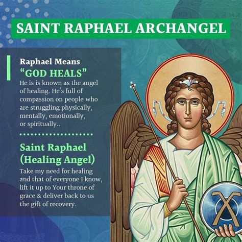 St Raphael Healing Angels Catholic Saints Compassion Christianity