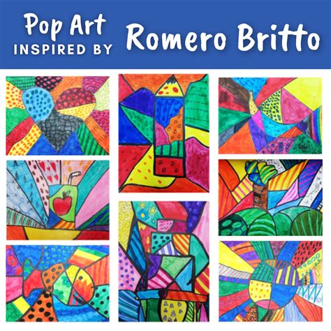Romero Britto Pop Art Lesson Artist Inspired Art Project Classful The