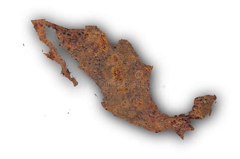 Mapa De México Con La Sombra Ilustración del Vector Ilustración de