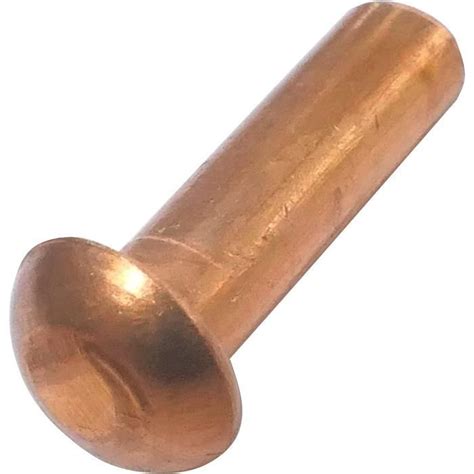 028Lot De 50 Rivets En Cuivre Ø3X10Mm À Tête Demi Ronde Rivet À Tête