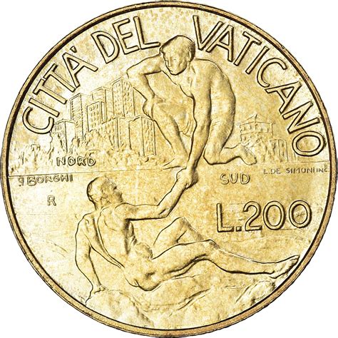 Coin Vatican City John Paul Ii Lire Fdc European Coins