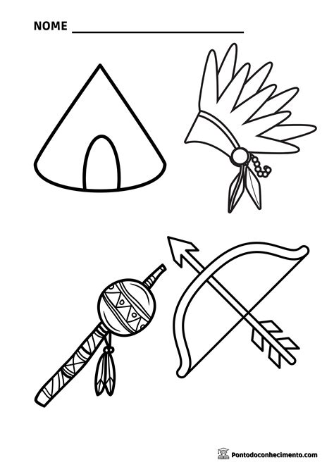 Dia Dos Povos Ind Genas Desenhos Para Colorir Ponto Do Conhecimento